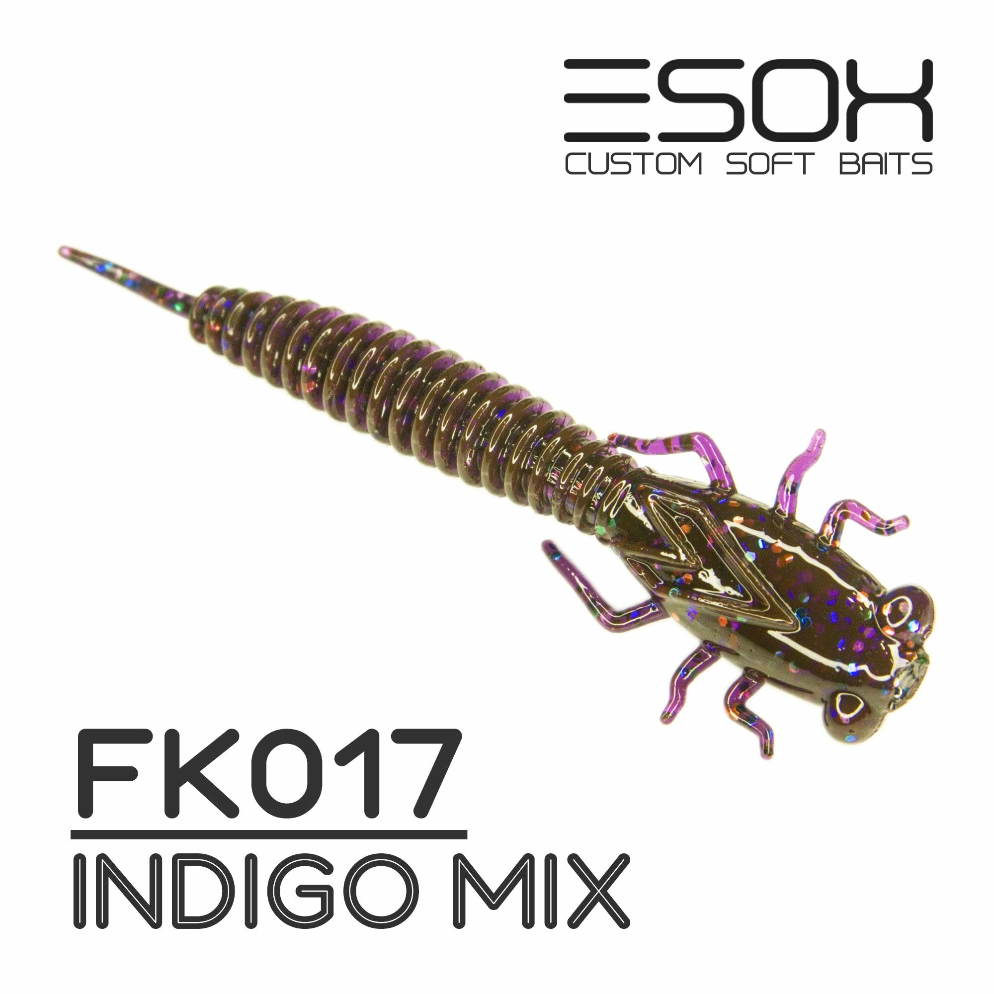 ESOX X-Vibra 2.4" (62мм) 8шт / Мягкая приманка для рыбалки