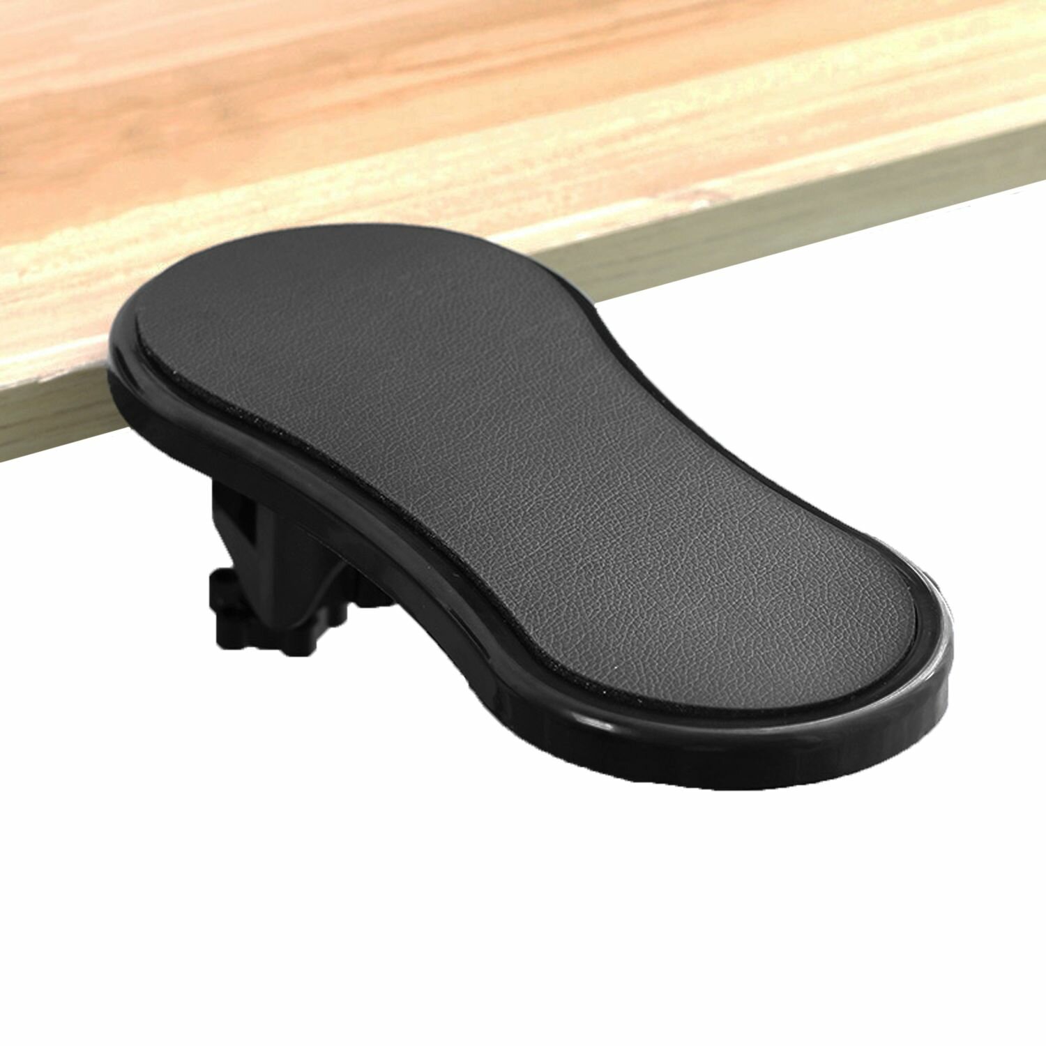 Подлокотник на стол с поворотной подставкой для руки, универсальная опора для локтя на компьютерное кресло или столешницу, анатомическая поддержка руки при работе за ПК, мягкая прорезиненная поверхность, быстрая установка без инструментов