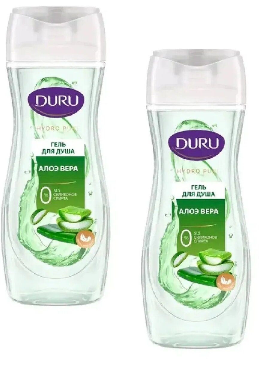 Гель Duru для душа Hydro Pure Алоэ, 250мл 2шт