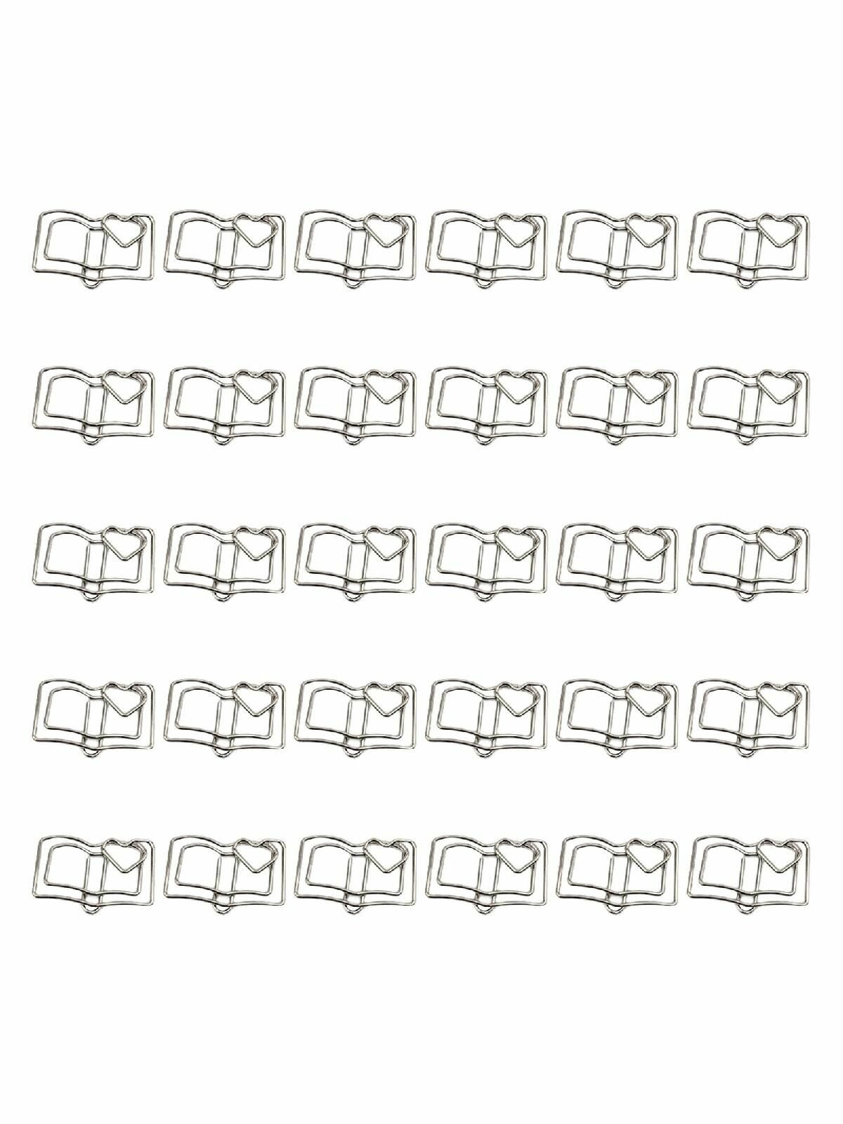 Креативные золотые скрепки для офиса, серебряные