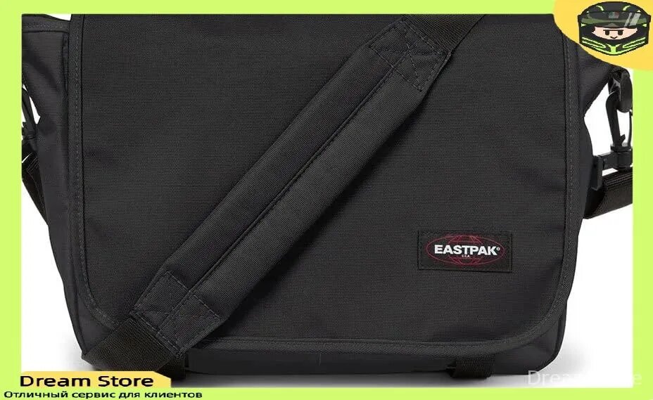 Eastpak Сумка на плечо, черный, 33x27x9 см, нейлон/полиэстер, для ноутбука 17"