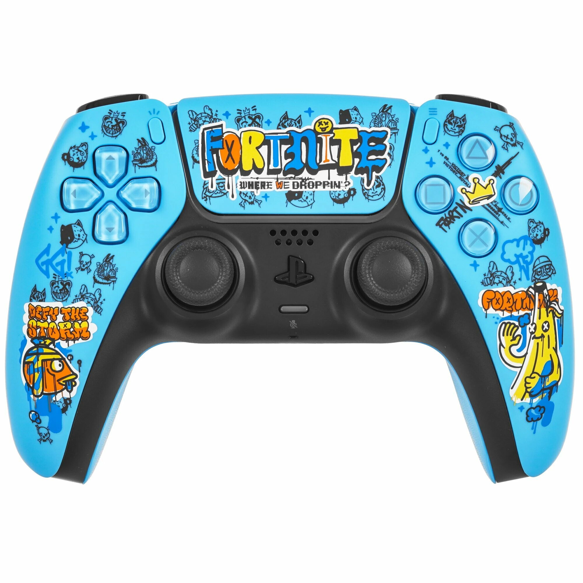 Геймпад беспроводной/проводной PlayStation DualSense Fortnite Limited Edition голубой