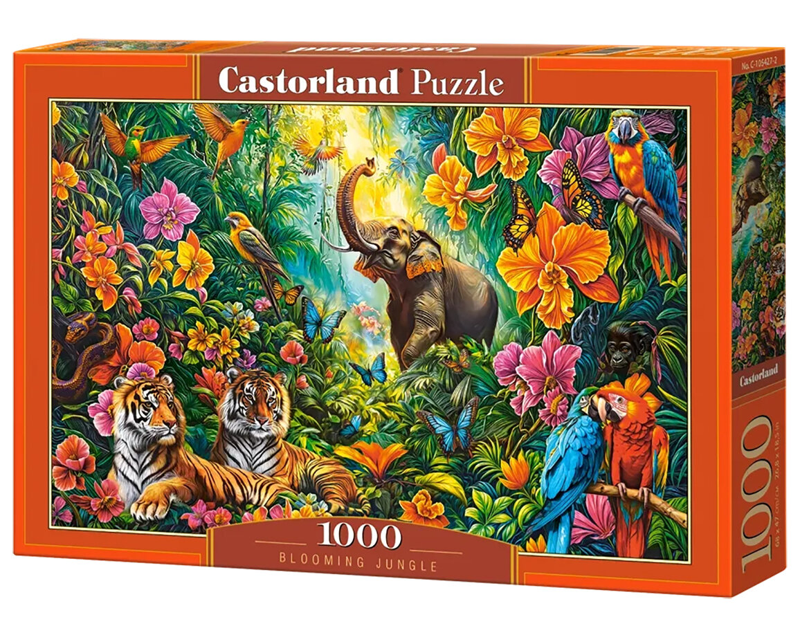 Пазл для взрослых Castorland 1000 деталей, элементов: Цветущие джунгли