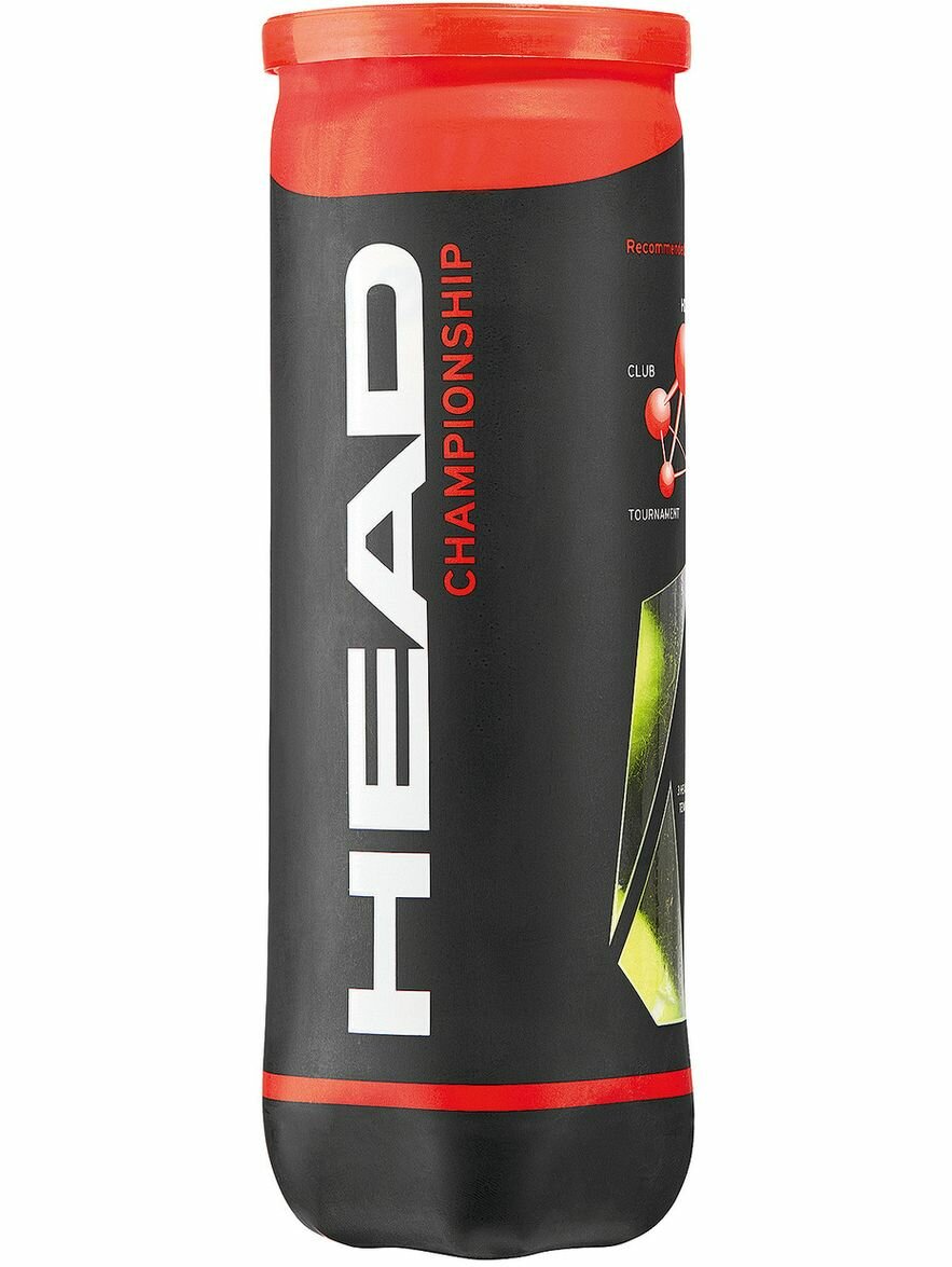 Мячи теннисные Head 3B Championship Унисекс 575203 NS жёлтый Большой теннис 100% Полиэстер