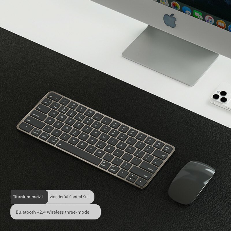 Беспроводной набор клавиатура и мышь Magic для MacBook iPad, механизм ножниц тихие клавиши 2.4G Bluetooth 5.0