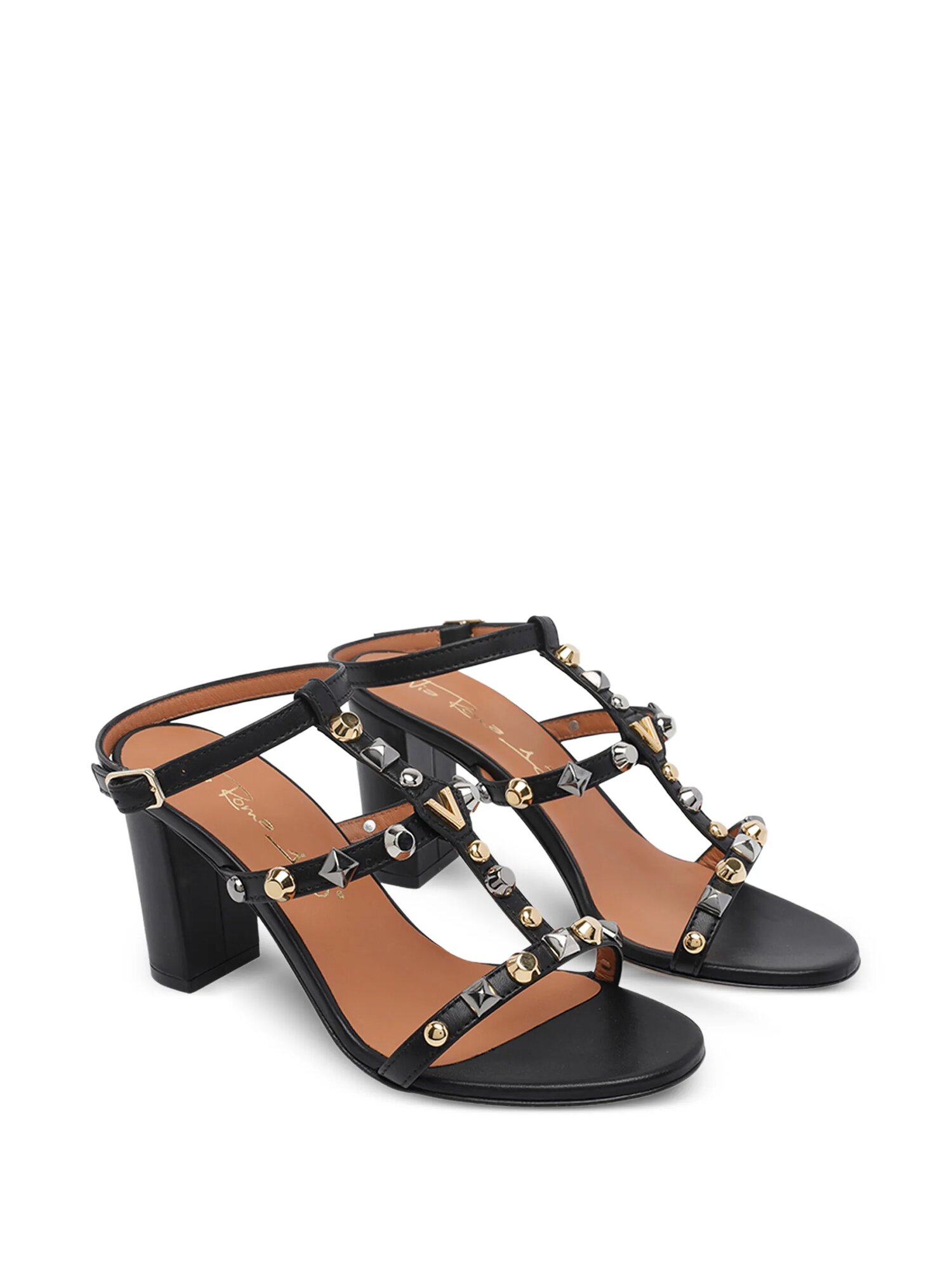 Босоножки Via Roma 15 Studded detail sandals, размер 37 — фото 1