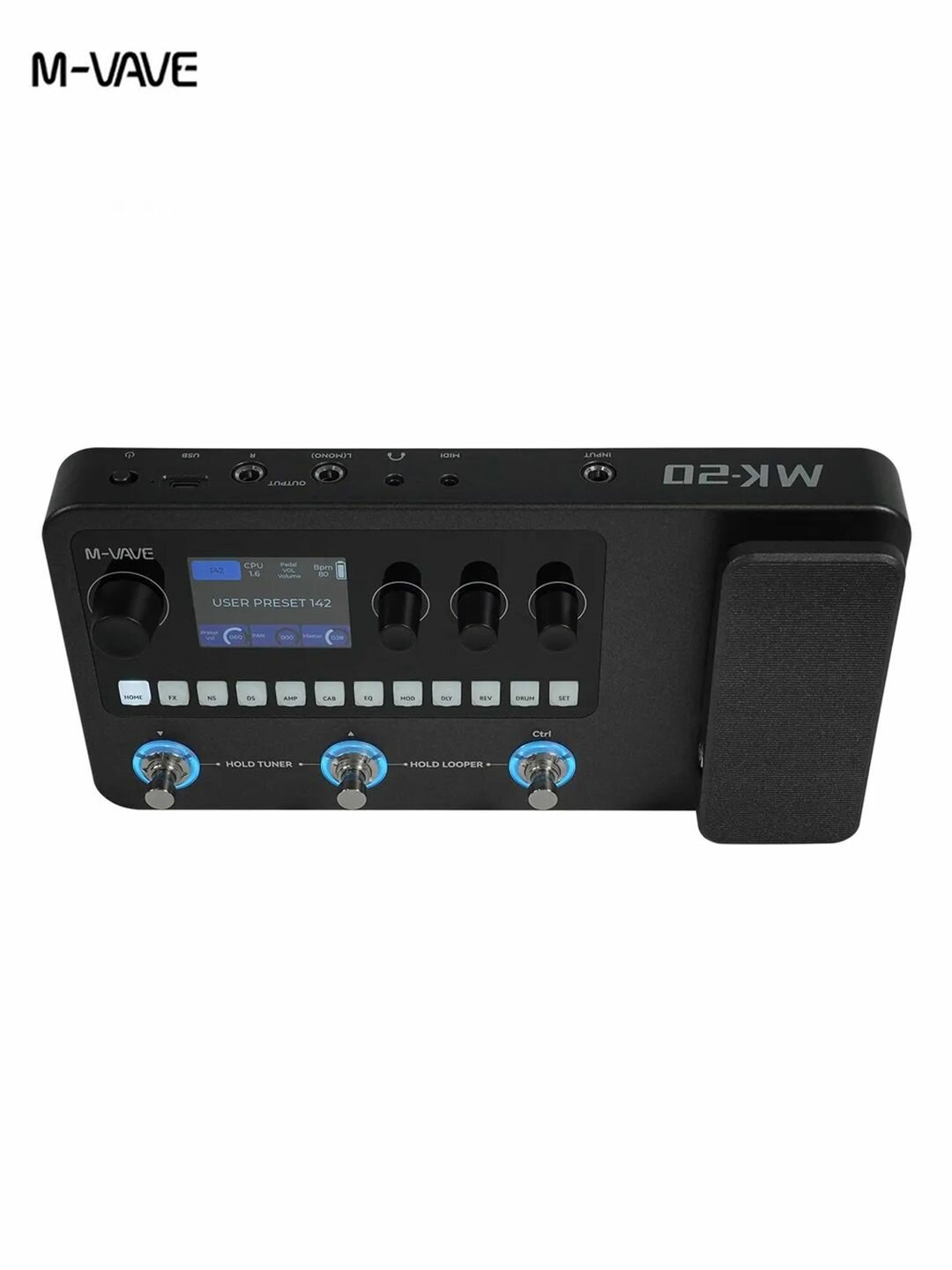 M-VAVE MK-20 ИК-эффектор , Бас-гитара с электрогитарой, многофункциональная драм-машина со встроенным эффектором