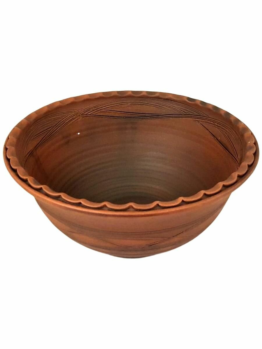 Универсальный горшочек, Миска пирожковая большая, глина, керамика, ручная работа