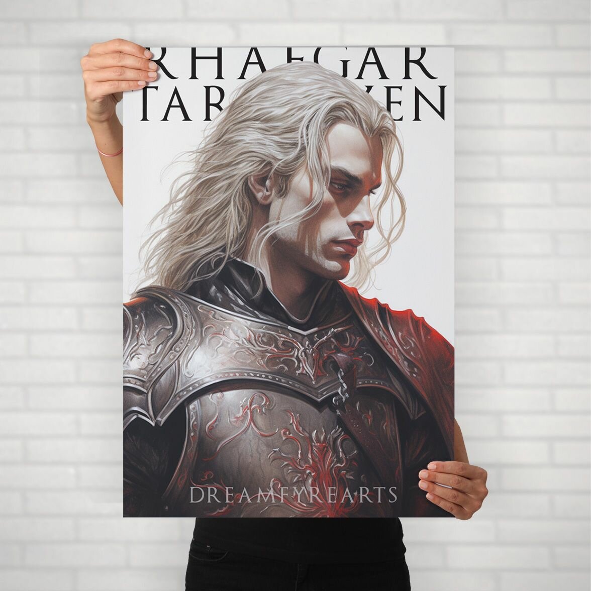 Плакат на стену для интерьера Игра престолов (Рейгар Таргариен) - Постер по сериалу формата A2 (42х60 см)
