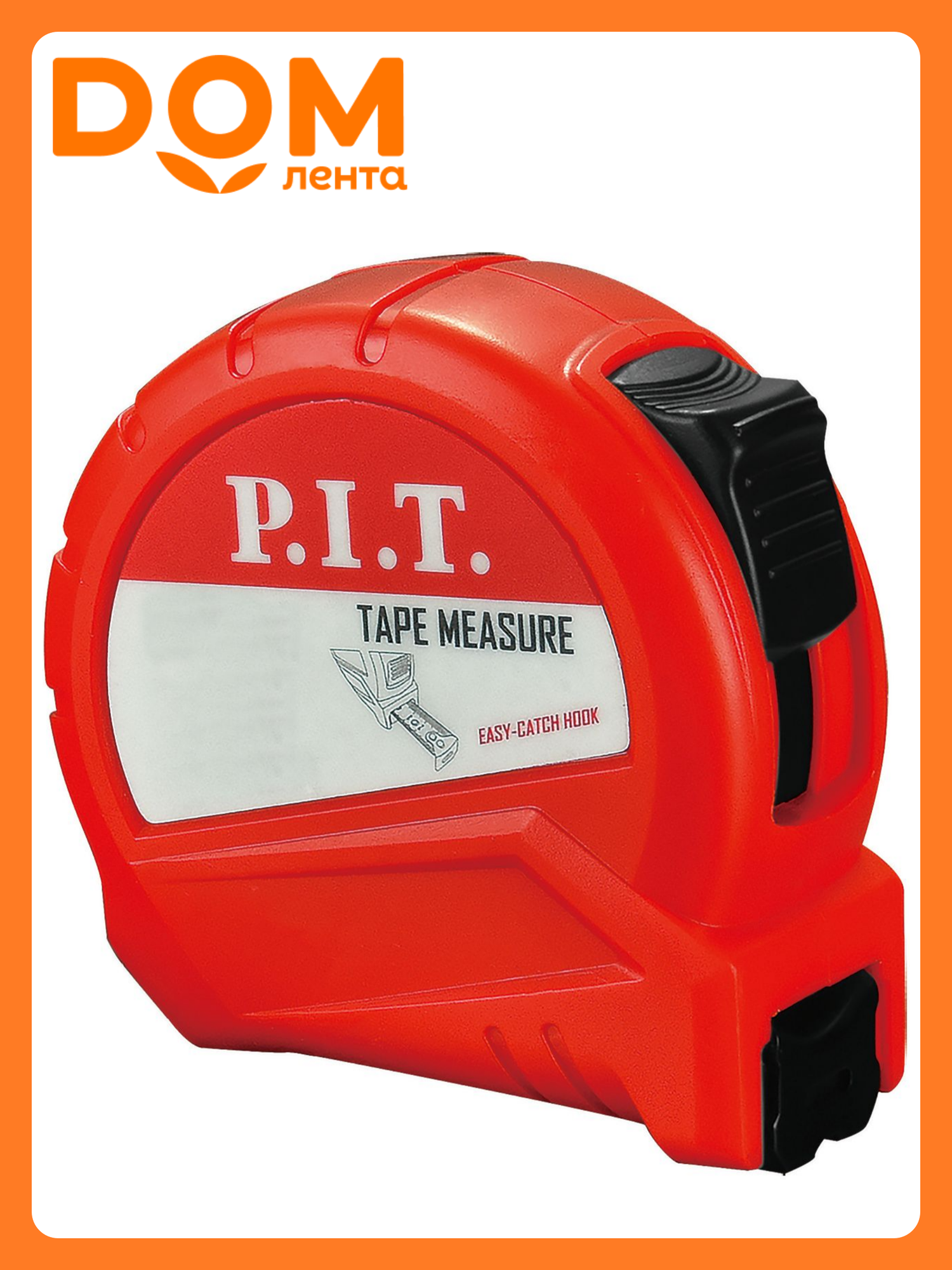 Рулетка P.I.T HTPM01-05MB, с фиксатором, ABS-пластик, сталь, 5м x 25мм