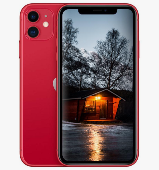 Смартфон Apple iPhone 11 , экран 6.1", камера 12 Мп, NFC, 4GB RAM, 64GB ROM，Красный
