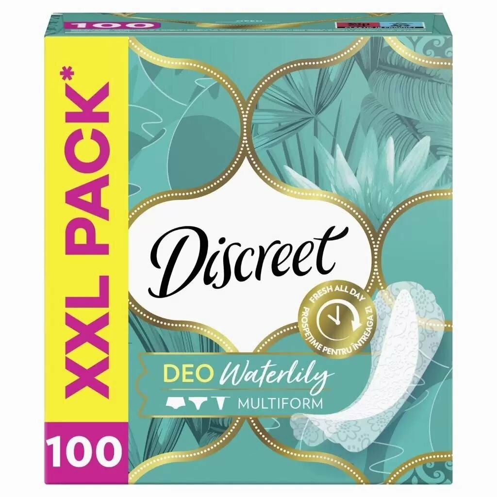 Ежедневные прокладки Discreet Deo Water Lily Multiform, ультратонкие, 100 штук, Венгрия