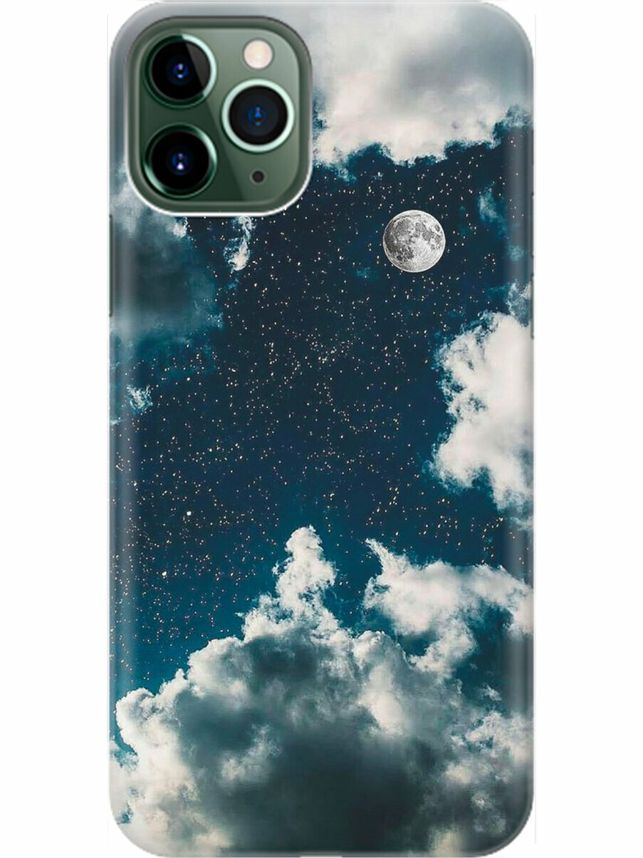 Силиконовый чехол на Apple iPhone 11 Pro Max / Эпл Айфон 11 Про Макс с рисунком "Лунное небо"