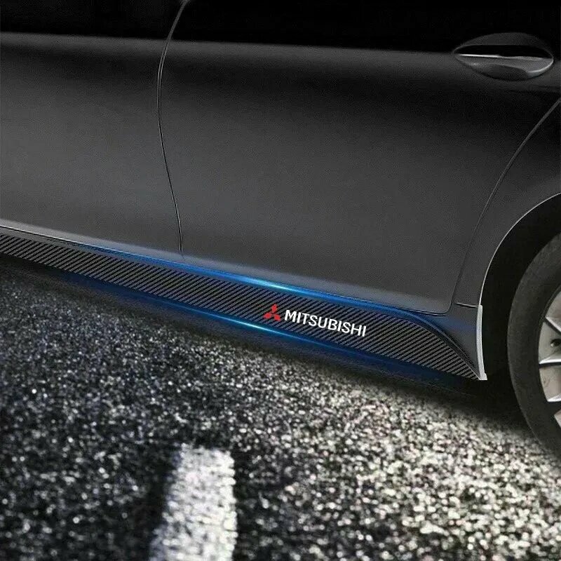 Наклейка на боковую юбку автомобиля, Защитные накладки на кузов 2 шт. Mitsubishis