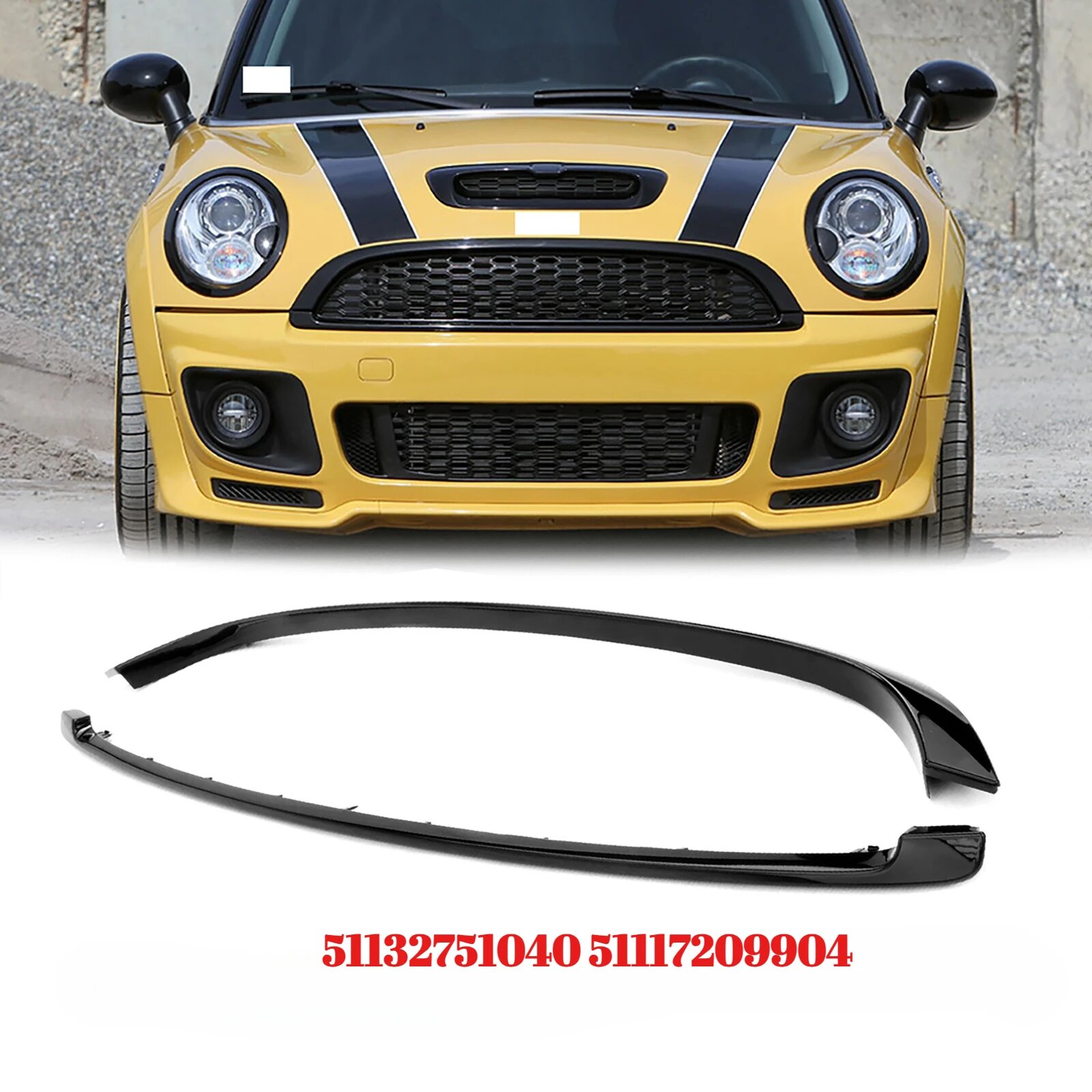 Накладка решетки BMW Mini R55-R59 Cooper S JCW, Black Upper Lower