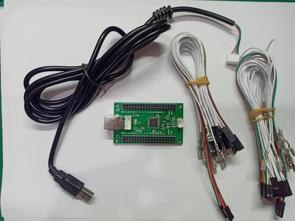 Проводной двойной USB игровой джойстик для ПК и Android с зеленым контроллером и кабелем