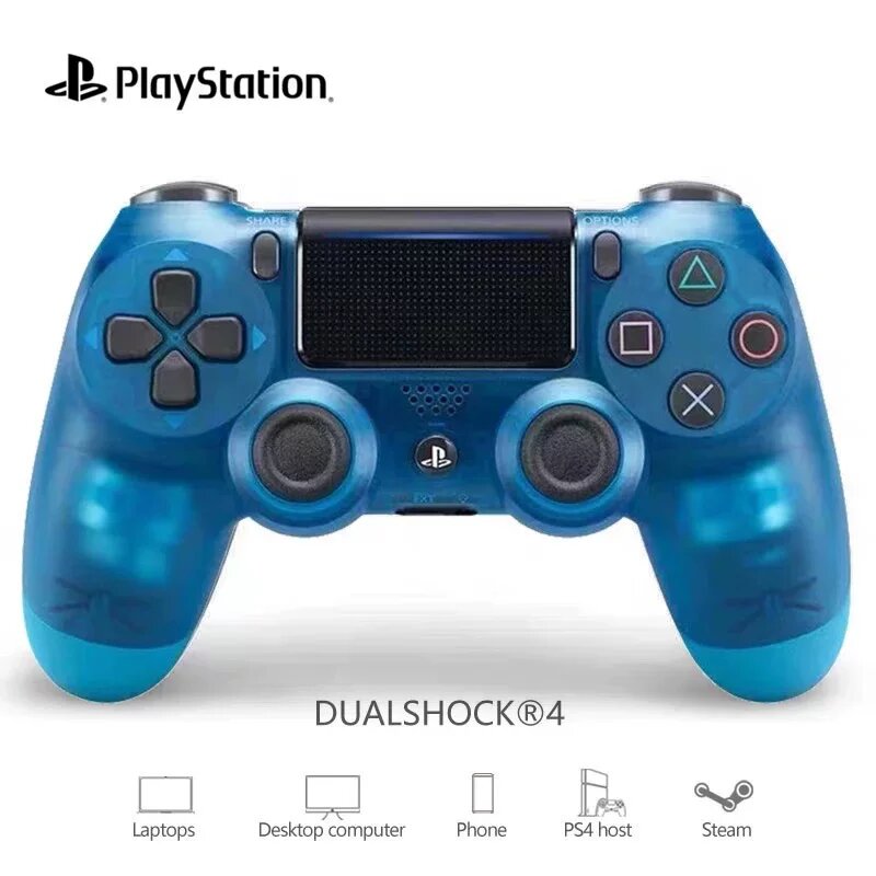 Sony PS4 Pro беспроводной Bluetooth-контроллер для ПК, мобильных устройств и компьютерных игр - Прозрачный синий