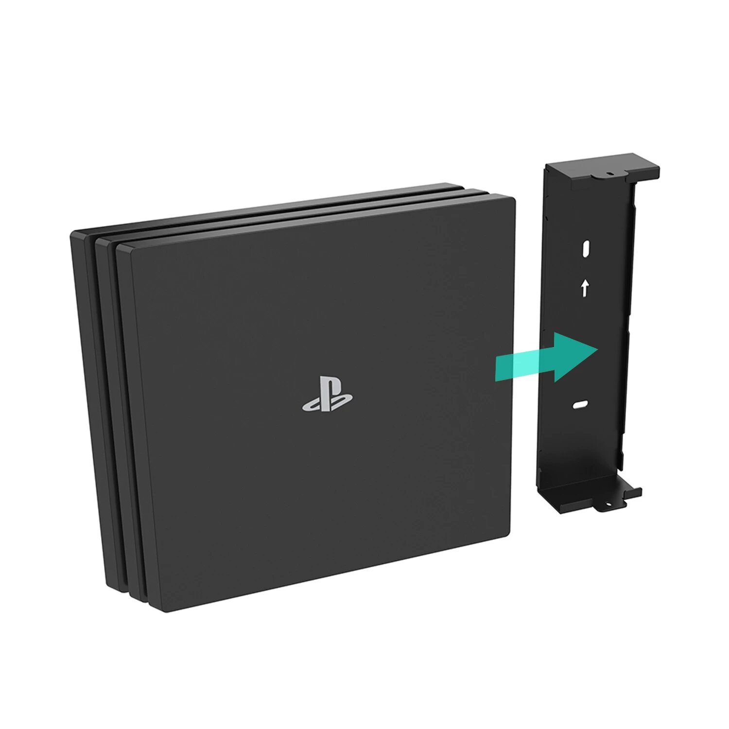 Черный кронштейн для настенного монтажа PS4 Pro с винтовым креплением, регулируемый поворот для игровой приставки