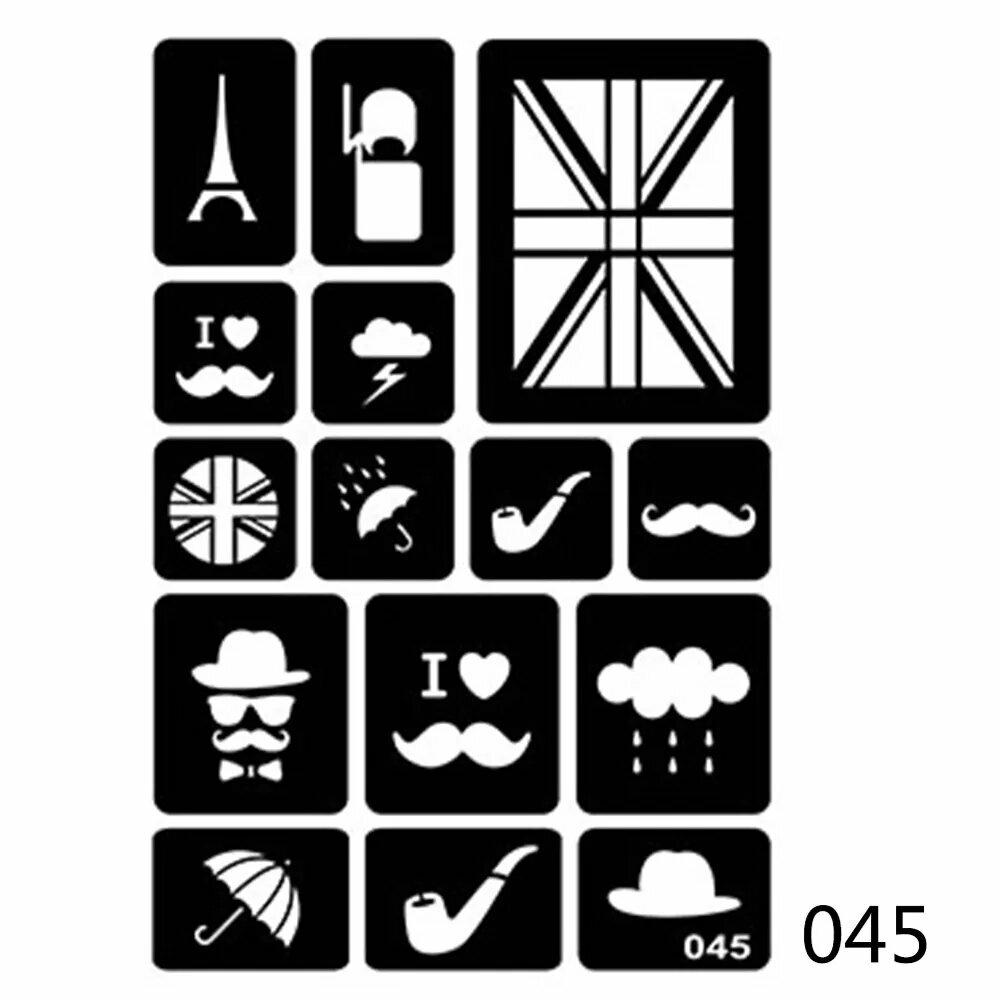 Трафарет для временной хны Татуировка: новый дизайн для тела и рук для девушек