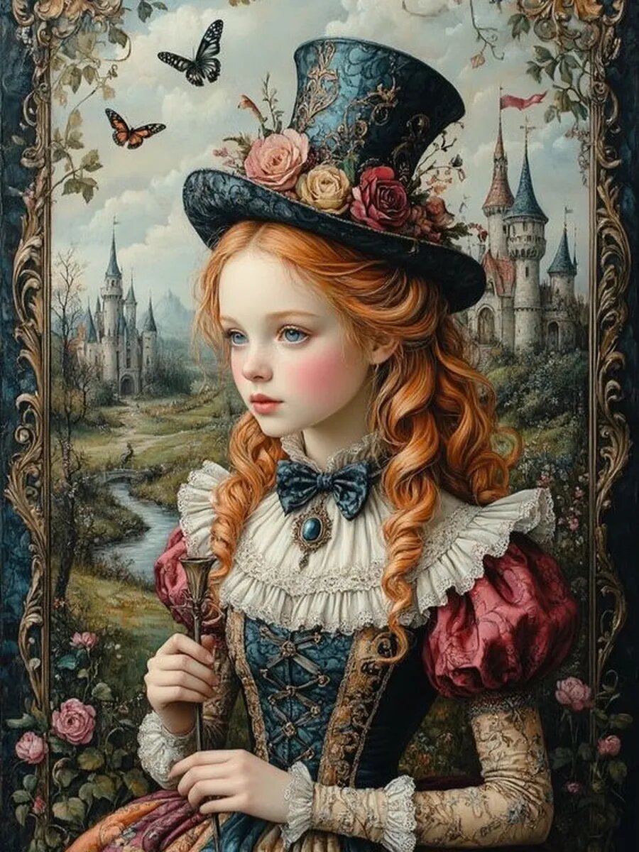 Картина по номерам на холсте Алиса в стране чудес 40*50 см