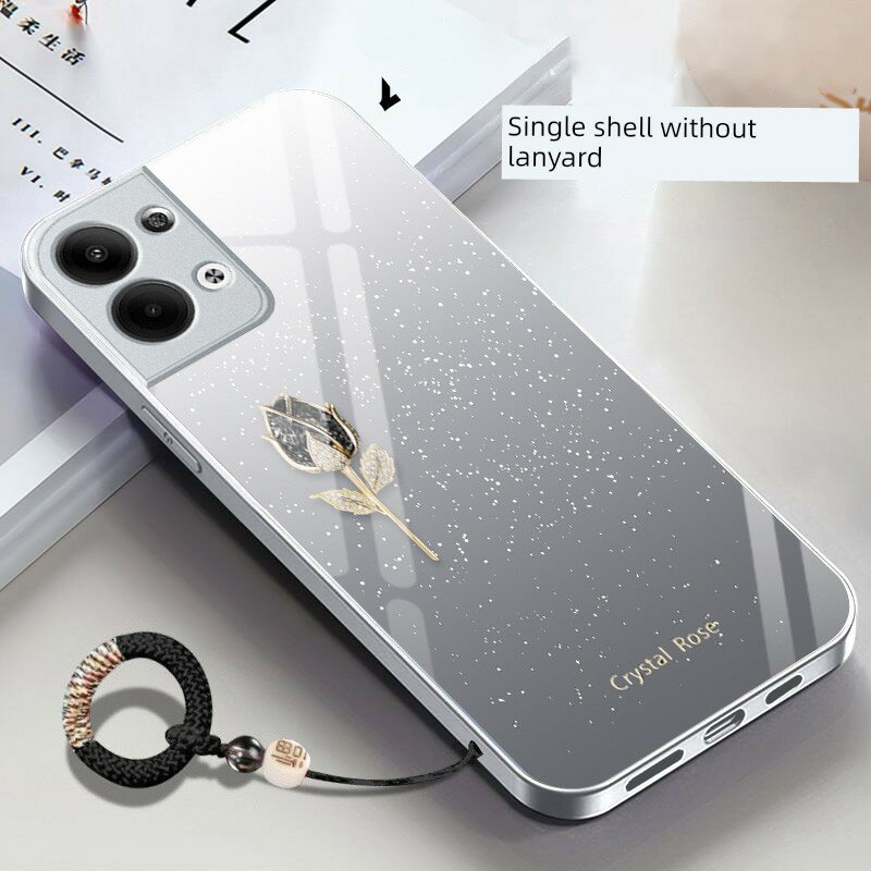 Серебристый корпус с узором тюльпанов для OPPO Reno8 Pro+ без шнура