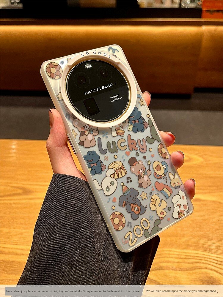 Чехол для OPPO K13 Turbo Pro с дизайном Animal Party в серебристо-белом цвете - матовая поверхность, устойчивость к
