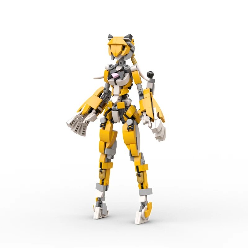 MOC Девушка-робот в стиле меха Желтый, 314pcs PDF