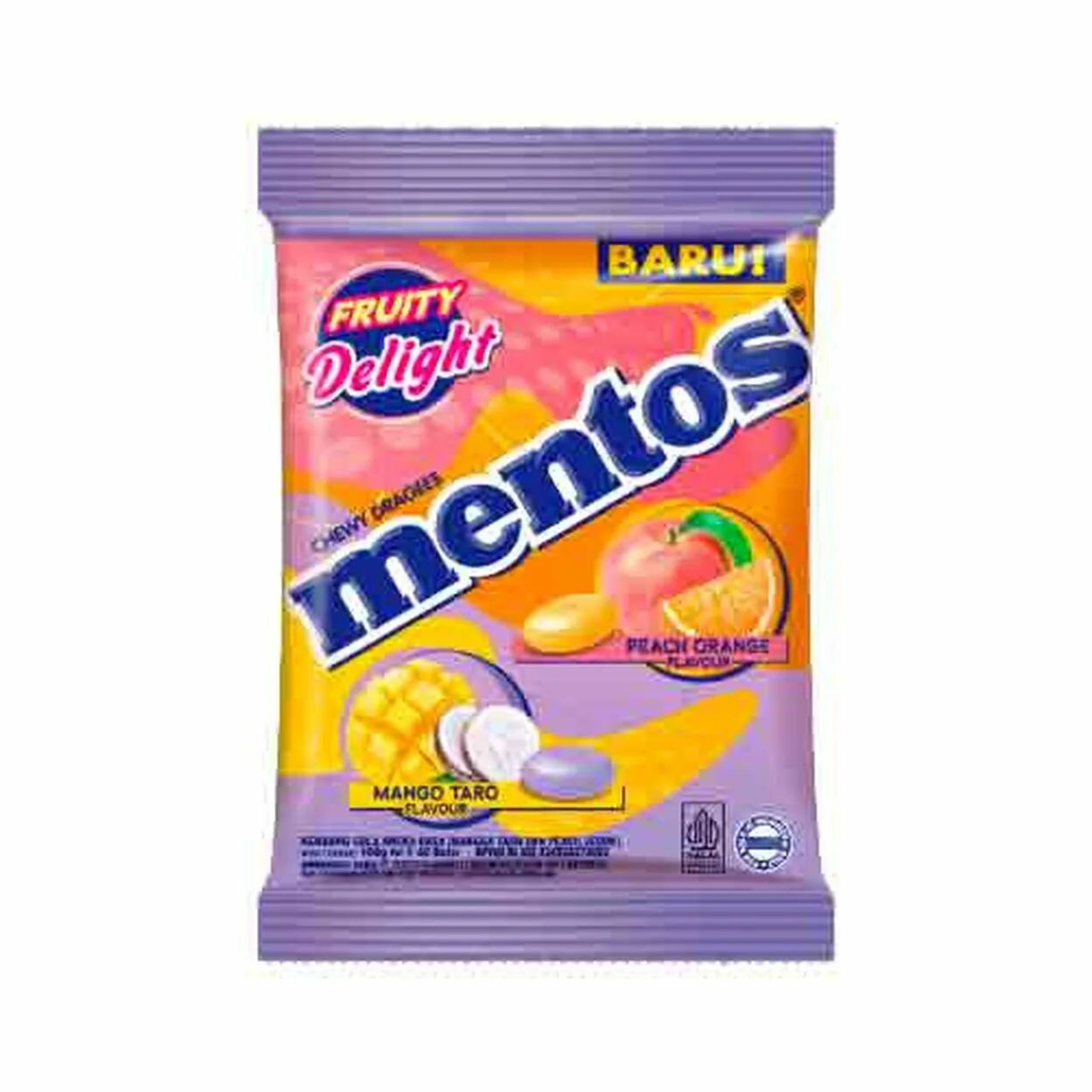 Жевательное драже Mentos Fruity delight, Ментос фруктовый