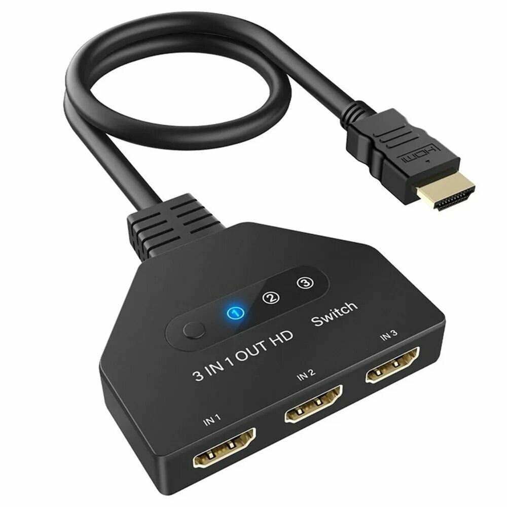 Совместимый коммутатор - Встроенный HD 4K 30 Гц разветвитель монитора, расширитель экрана компьютера