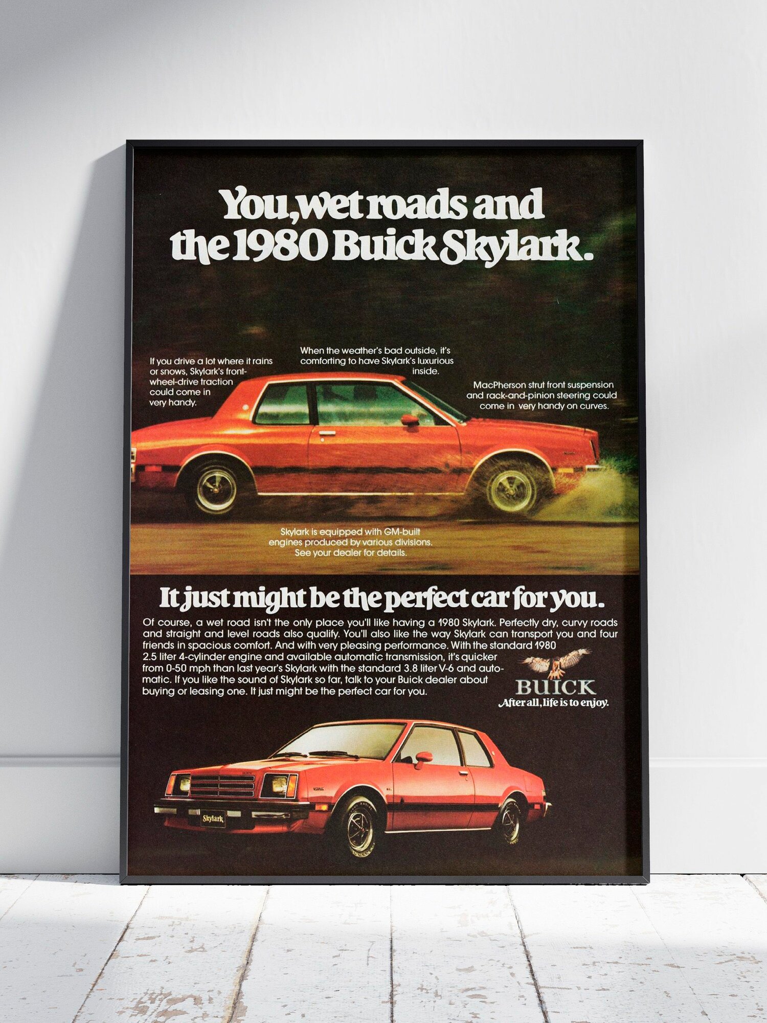 Плакат на стену для интерьера Легенды Авто (Бьюик Скайларк - Buick Skylark) - Постер по машине формата A3 (30x42 см)