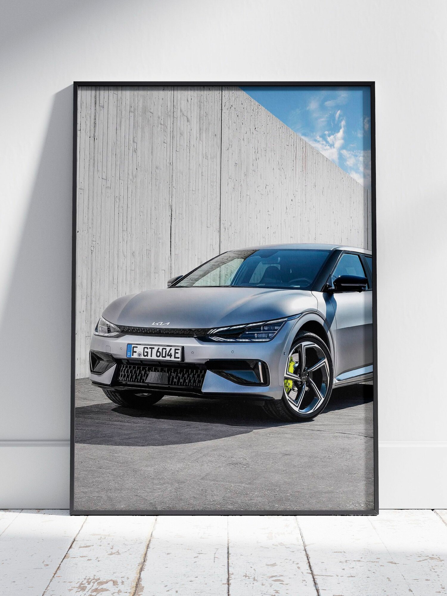 Плакат на стену для интерьера Легенды Авто (Киа EV6 GT - Kia EV6 GT 1) - Постер по машине формата A4 (21x30 см)