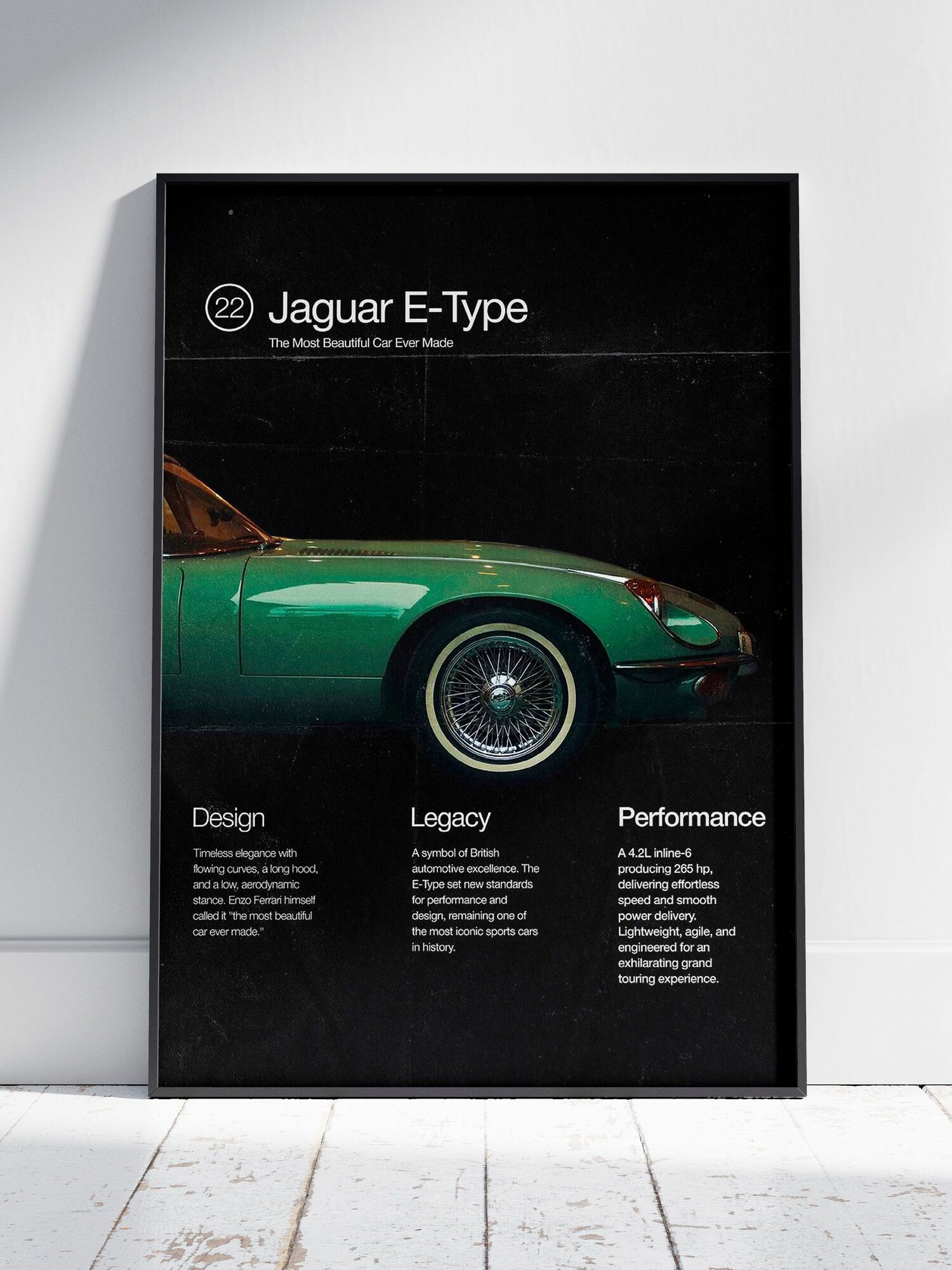 Плакат на стену для интерьера Марки Машин (Ягуар - Jaguar 3) - Постер по автопроизводителям формата A4 (21x30 см)