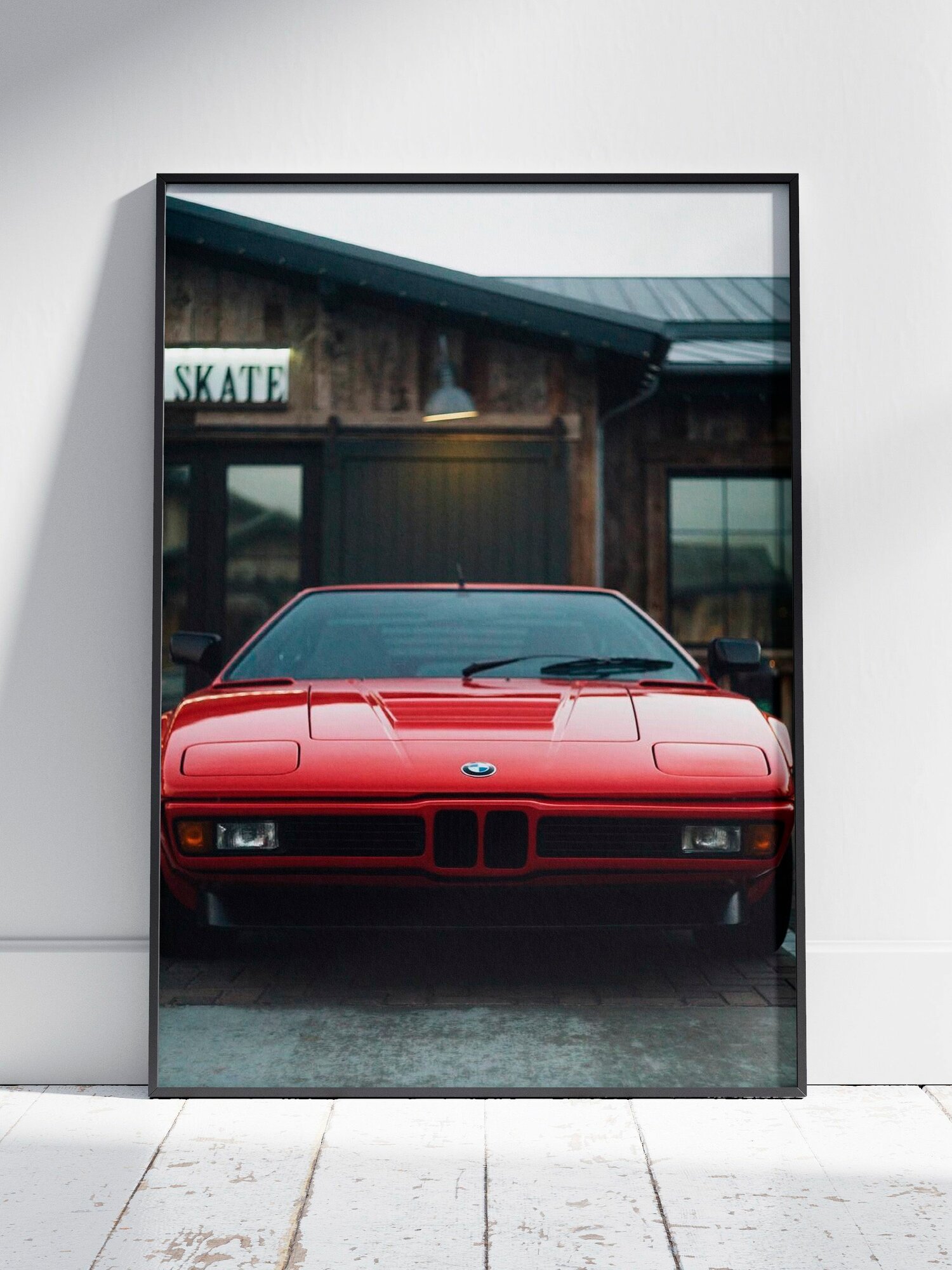 Плакат на стену для интерьера Легенды Авто (БМВ M1 - BMW M1 1) - Постер по машине формата A4 (21x30 см)