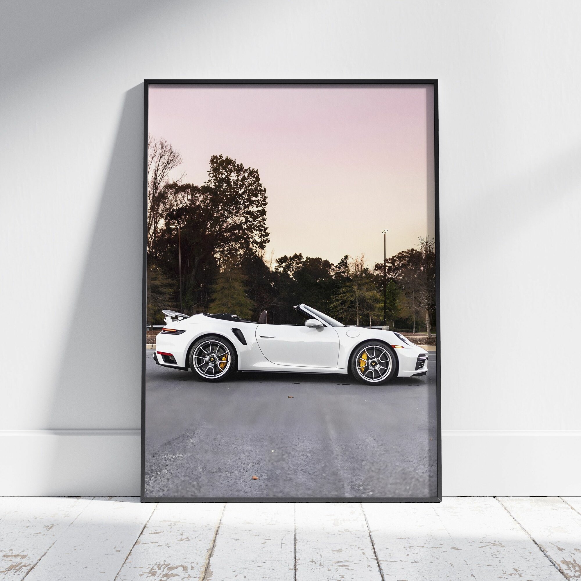 Плакат на стену для интерьера Кабриолет (Porsche 911 Carrera Turbo S Cabriolet 9) А3 (30x42 см)