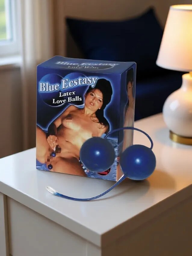 Вагинальные Шарики You 2 Toys "Blue Ecstasy", латекс, длина 21см, диаметр 3,5см