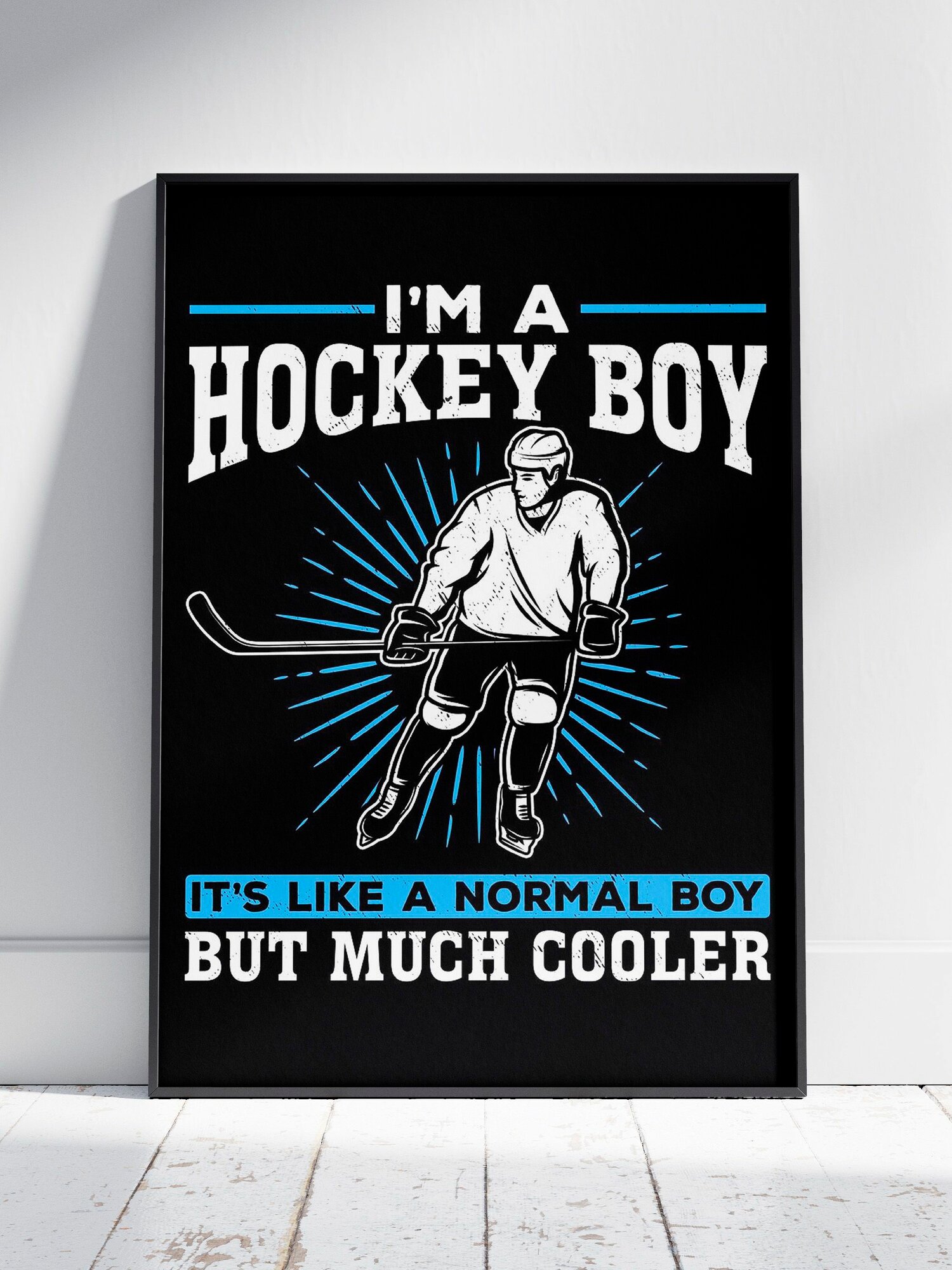 Плакат на стену для интерьера Спорт (Хоккей - Ice Hockey 1) - Постер по спорту и физической активности формата A4 (21x30 см)