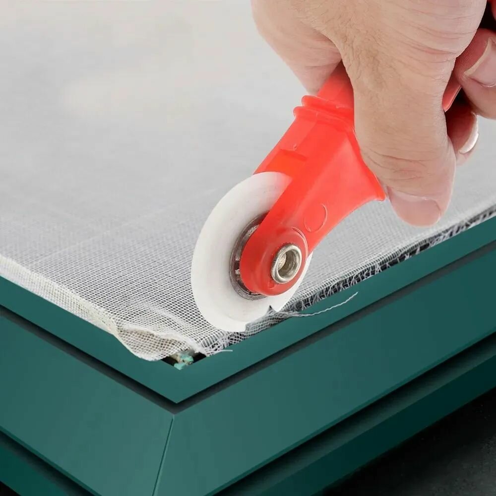 Ремонт москитной сетки своими руками! Набор 2 в 1: ролик-колесико и крючок для установки сетки в паз рамы, быстро и легко