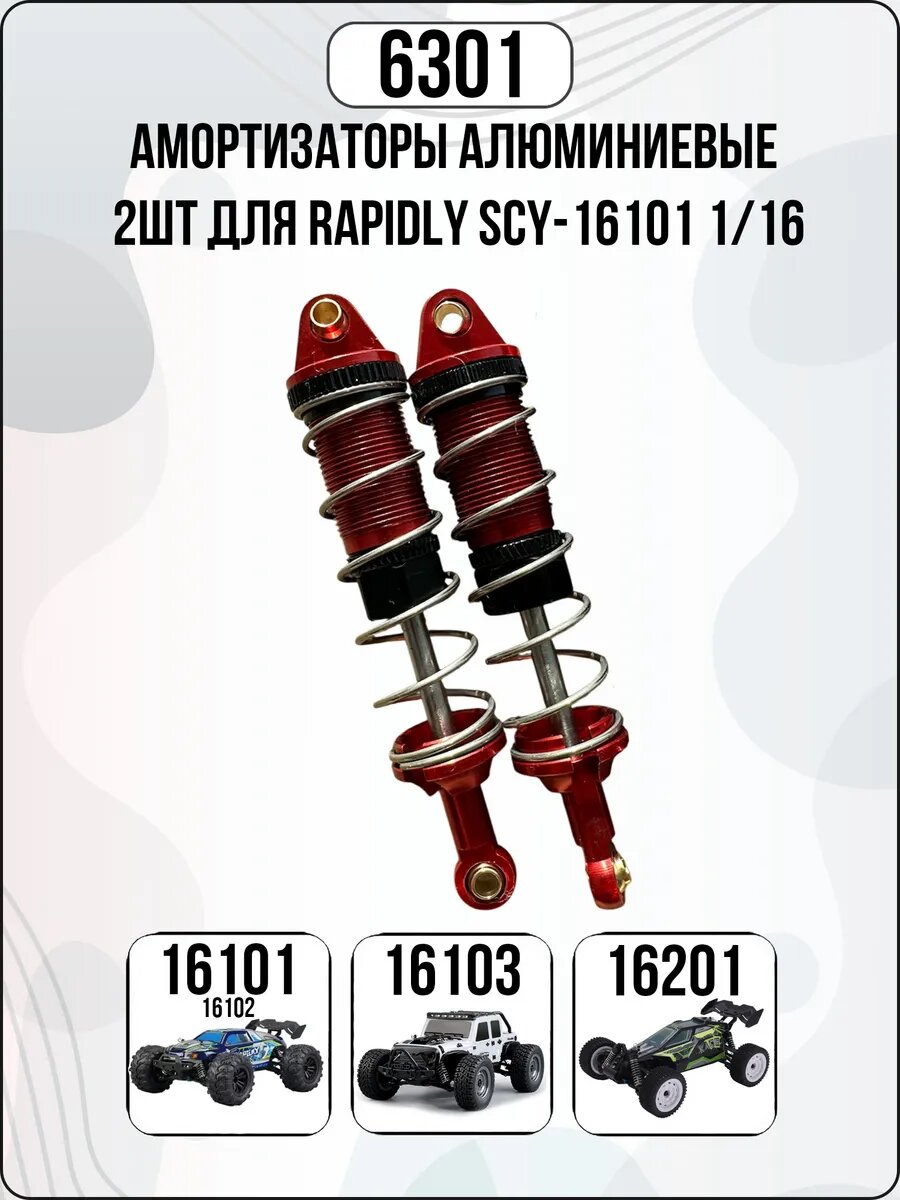 Масляные амортизаторы 2шт для Rapidly SCY 16101 1/16