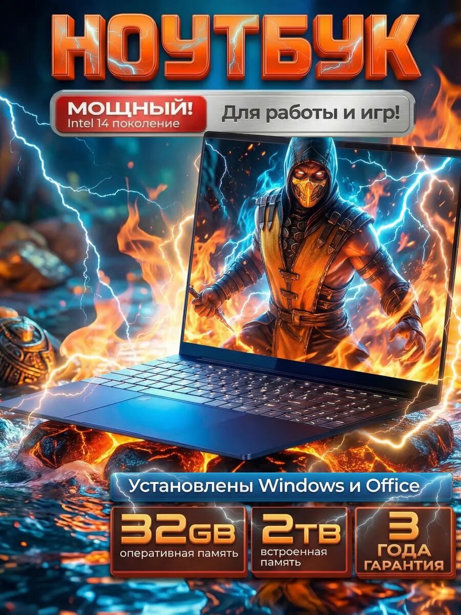 Ноутбук HiGH TECH R840 Intel H-Series RAM 32GB / SSD 2048GB