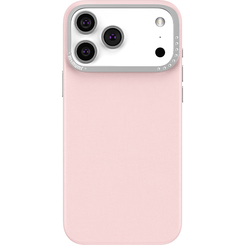 Memumi кожаный мягкий чехол с магнитом для iPhone 17 Pro Max прозрачный защитный чехол розовый Версия：iPhone 17 Pro