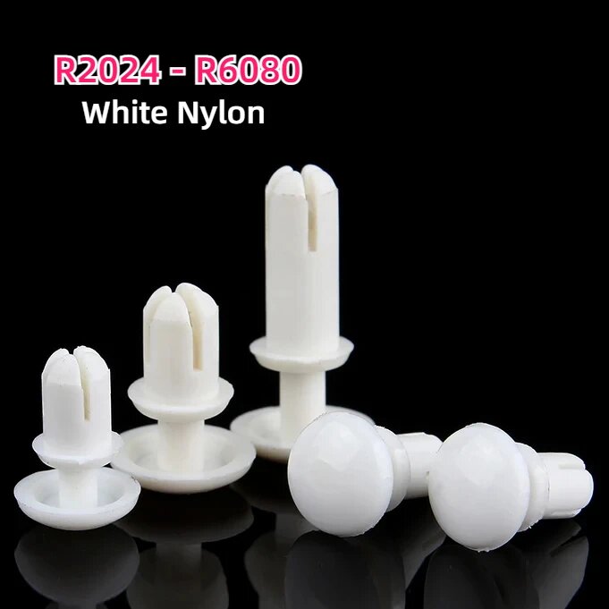 Нейлоновые заклепки белые 30 шт. R2024-R6080