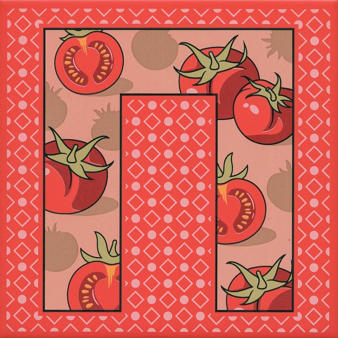 Керамическая плитка KERAMA MARAZZI HGD/A562/5107 Декор Сад-огород "Помидор" матовый 20x20x6,9 Цена за 1/шт