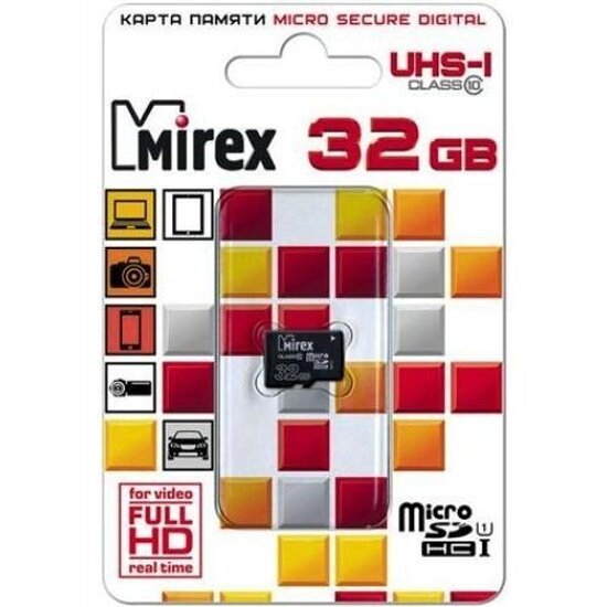 Карта памяти Mirex 32GB microSDHC UHS-I Class 10 (13612-MCSUHS32)
