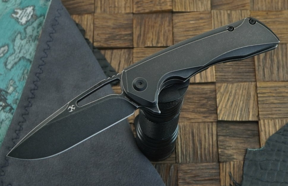 Складной нож Kansept Knives Mini Kryo, сталь CPM S35VN, BW, рукоять титан