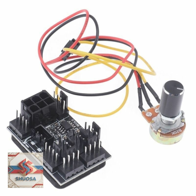 (1 шт.) Контроллер скорости PWM для вентиляторов (до 8 портов), питание 6-pin
