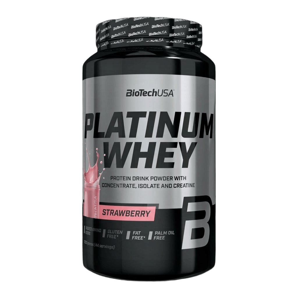 Протеин BioTechUSA Platinum Whey 1000 г. Клубника