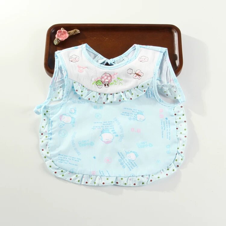 Детский нагрудник водонепроницаемый, для защиты от слюны, для детского сада, для кормления, из чистого хлопка,