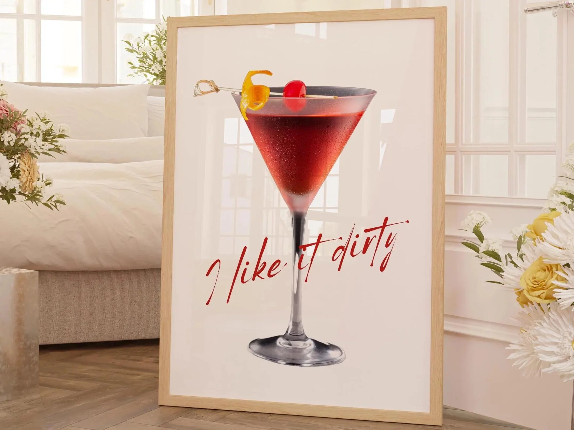 Постер "I Like It Dirty" в белой раме, 30x45 см, WO1482