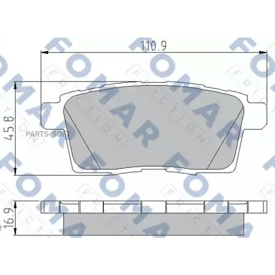 FOMAR-FRICTION FO857781 FO 857781 колодки дисковые задние!\ Mazda CX-7 MZR DISI Turbo 07>