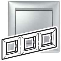 Legrand (Легранд) Рамка 3 поста алюминий, Valena 770153